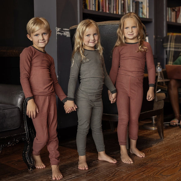 Terracotta and Grey Longset – Meandmypajamas